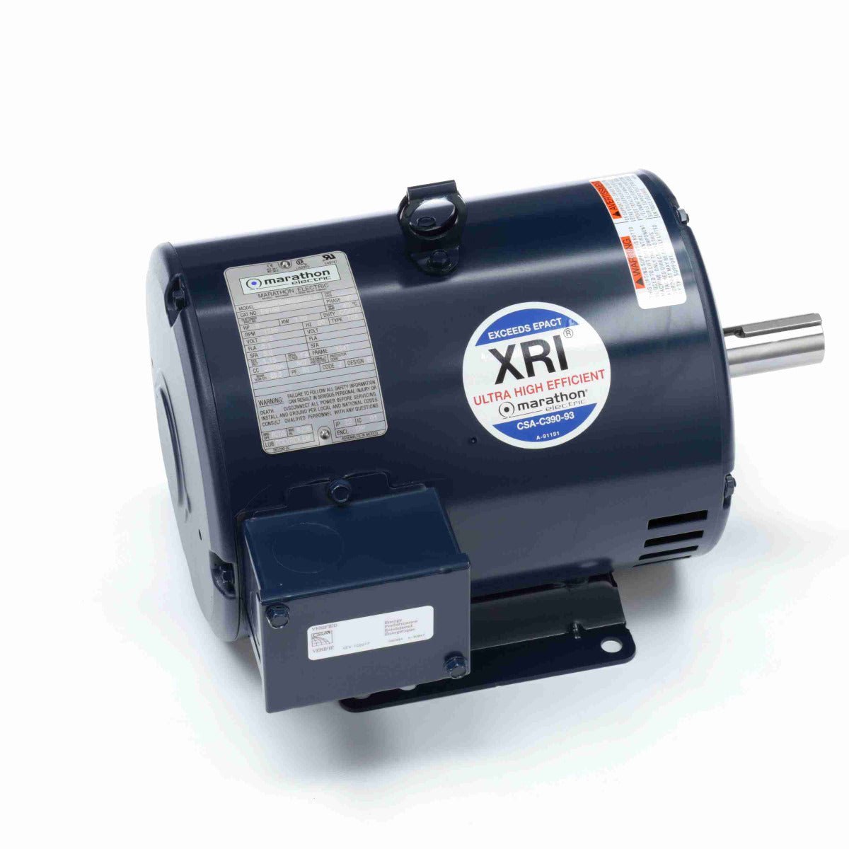 U907A Marathon Motor 3 HP | General Purpose | Square One Electric ...