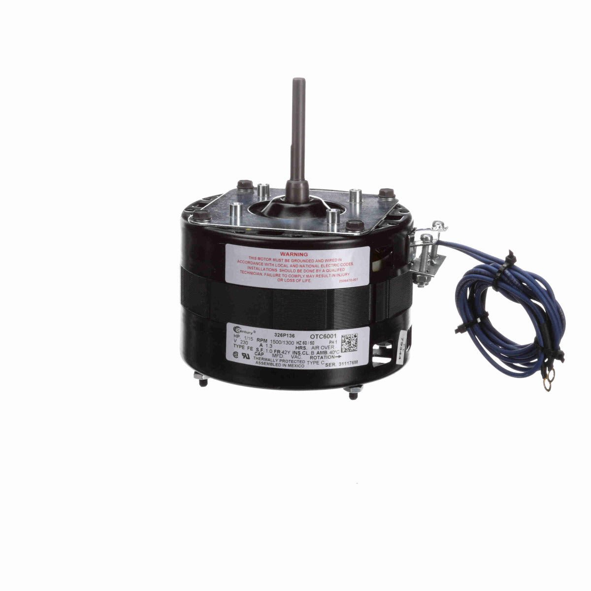 OTC6001 Century Motor 1/15 (.067) - 3/50 (.06) HP | HVAC/Fan/Condenser ...